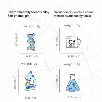 Section gene chain brooch experiment bottle cf microscope ba