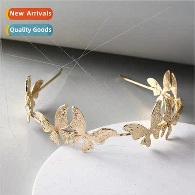 Bridal decorative alloy butterfly headband creative versatil