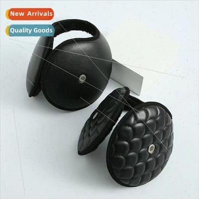Leather ear muffs back wearing mens ear bags winter warm cyc