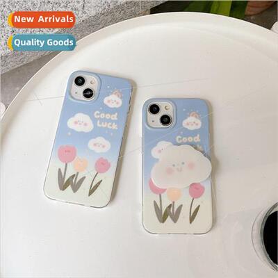 ins cloud tulip English 适用 iPhone 14 stand 12/13ProMax App