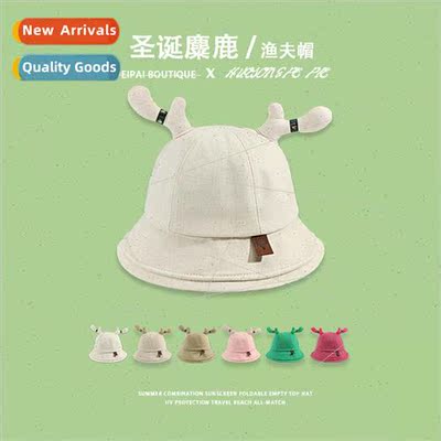 Antlers cute fisherman hat female new outdoor spring and sum