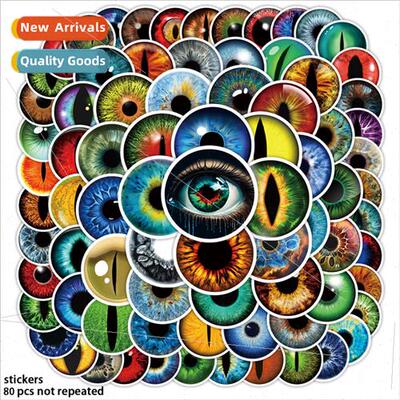 80 pcs of eyes eyeballs animal pupils glass jewel stickers r