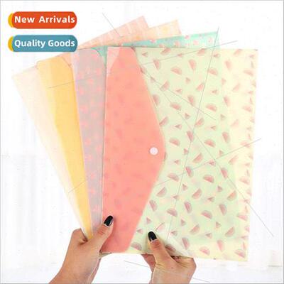 Korea stationery file bag cute cartoon flowers pp file bag s