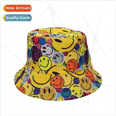 Cute smiley face printing pattern polyester double-sided fis