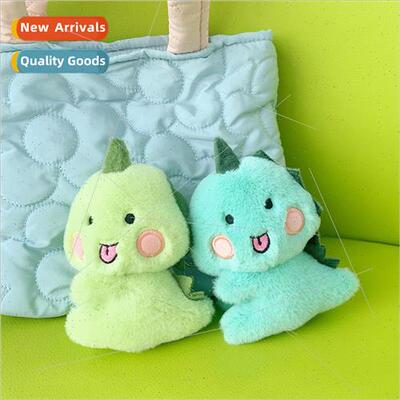 Japanese ugly cute plush spitting tongue small dinosaur back