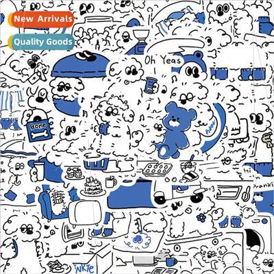 65 cute cartoon naughty puppy stickers cell phone case handb