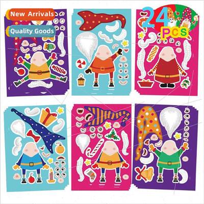 Christmas Gnome Dwarf Stickers Childrens Holiday Elf DIY Cra