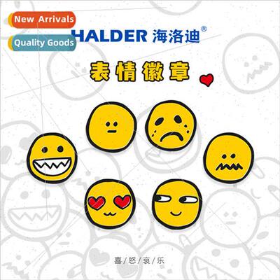 emoticon badge colorful squinting funny laughing metal brooc