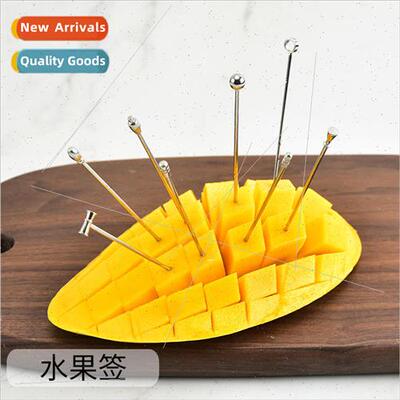 Stainless steel fruit stick Creative fruit stick cocktail st