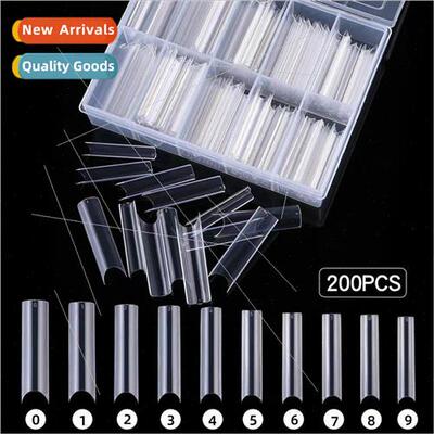 Art Nail Pieces Nail art full sticker trapezoidal lengthened