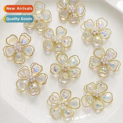 Small fragrant wind illusion double layer pearl crystal flow