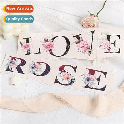 Japanese paper stickers alphabet bouquet series creative Eng