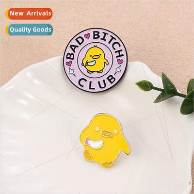 Cartoon Duck Brooch Creative Metal Badge Yellow Duckling Pin