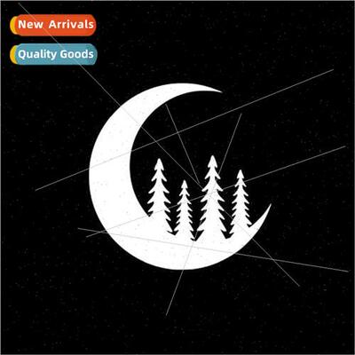 Stickers moon tree 适用est decals car decoration car window