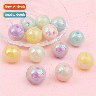 16mm acrylic straight hole colorful round beads loose beads