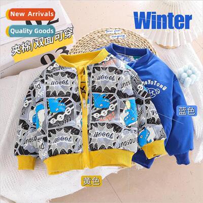 Boys cotton baseball jacket jacket winter jacket middle and