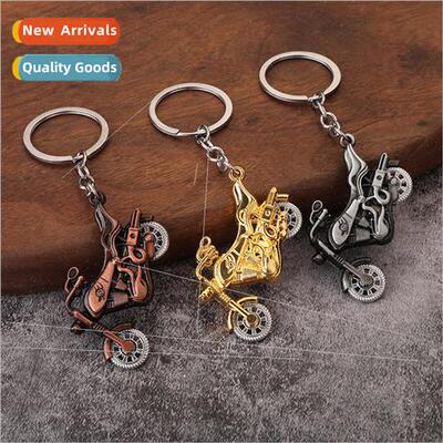 Cartoon cool motorcycle toy keychain creative alloy motorcyc