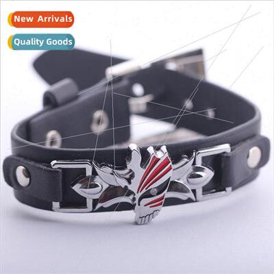 Anime  Shinigami BLEACH Alloy Leather Bracelet New Periphera