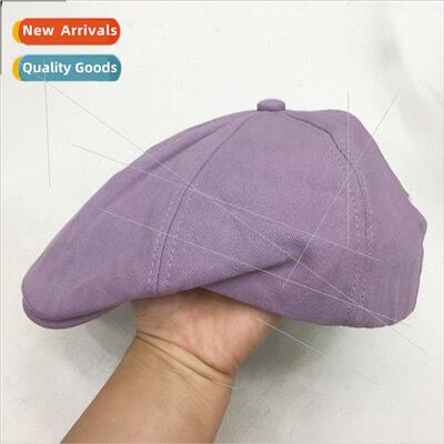 The new hundreds of retro short-brimmed 适用ward cap men and