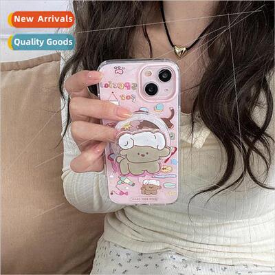 Fun Cute Bathing Dog 15ProMax Magnetic Stand iPhone 13 Case