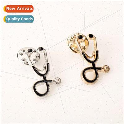 Personalized cartoon doctor stethoscope pin creative metal b