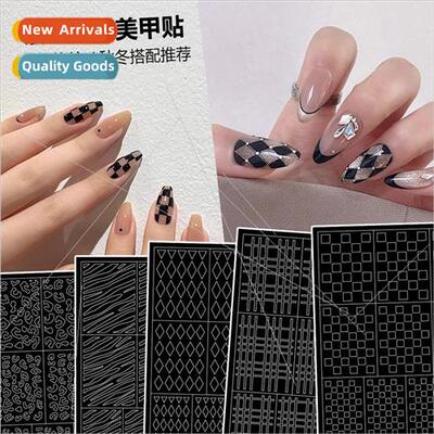Skeleton nail stickers airbrush template auxiliary stickers