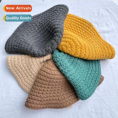 Autumn and winter new big head circumference wool cap warm v