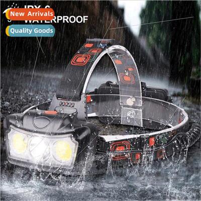 New XML T6+COB LED Strong 3 ghts Headlamp DC  Charge 2 Secti