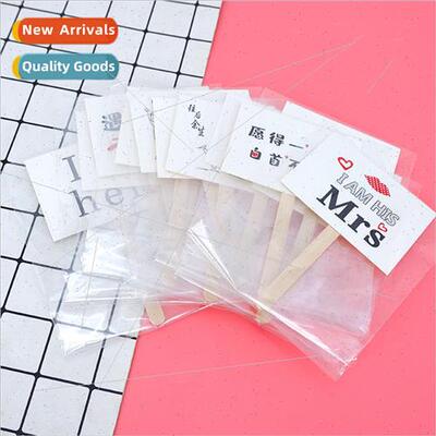 Creative Insert Cake Decoration Ins Valentines Day Square Ta