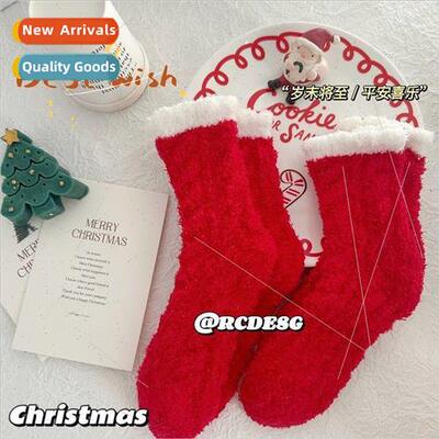 New Years atmosphere socks red natal socks womens fall and w