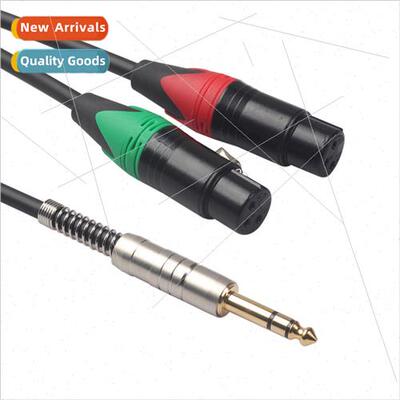 All copper cable 6.35 male to dual XLR female microphone mic