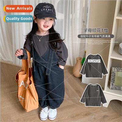 Korean childrens childrens letters printed bottoming shirt 2