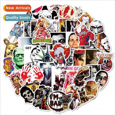 50 Horror Movie Image Mashup Stickers Thriller Character Doo