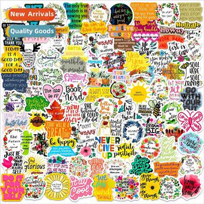 100 small size 4cm new inspirational text stickers personali