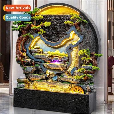 partition background water curtain wall water screen wind wa