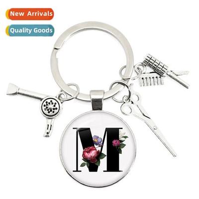 A-Z Time Gemste Keychain 26 Letter Shuffle Pendant