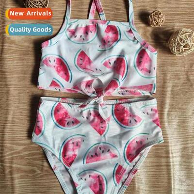 ins an  American multicolor watermel print halter childrens