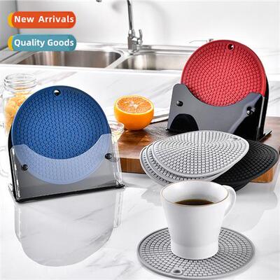Silice heat insulating mat Round n-slip coasters table mat p