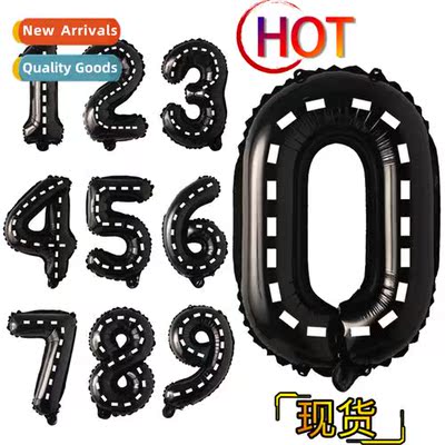 New 40 inch large black number aluminium film ballos black a