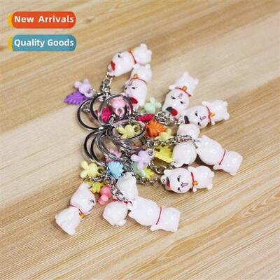 Cat keychain pendant good luck creative key chain ring small