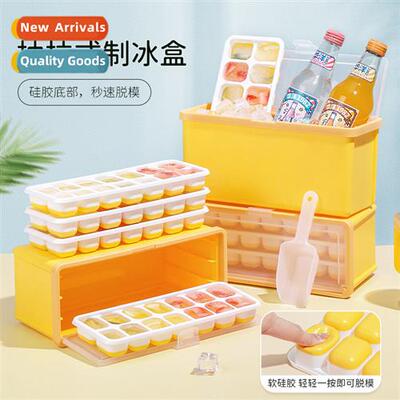 Creative Ice Cube Ice Cube Mould Household wh Lid Pressing S