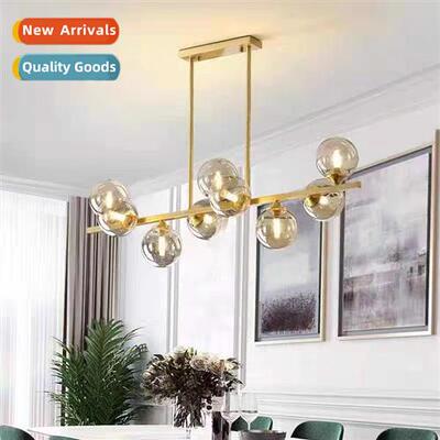 Scinavian light luxury dining table bar lg full copper magic