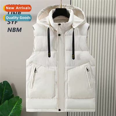 Winter fat man vest down cott thickened outside wearing unde