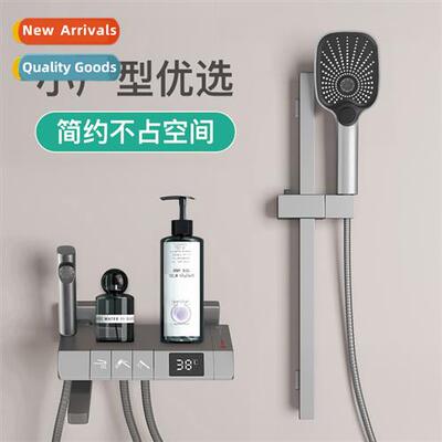 Gunmetal Gray Shower Shower Set for Home Use Full Copper Sim