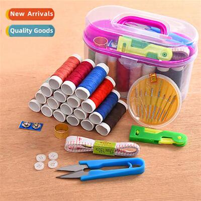 Large needle  thread box sewing set diy asure box sewing box