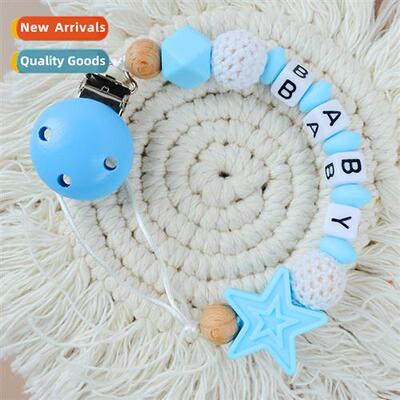 Model No. 5 Pentagram Anti-Drop Chain Teer Pacifier Clip Gif