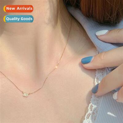 geometric square necklace female simple temperament collarbe