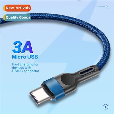 0.5/1/2 meter nylon braided non-slip data cable 适用samsung