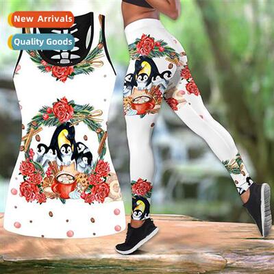 Turtle, Kten, Penguin 3D Digal Printed Cutout Womens Tank To