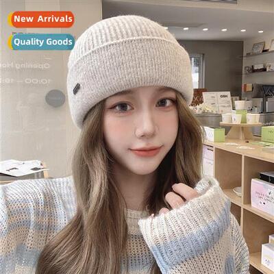 Winter new hat female Japanese cute wool landlord cap big he